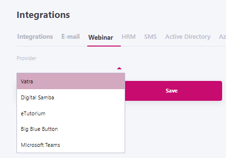 Integration with webinars – LMS Collaborator knowledge base.