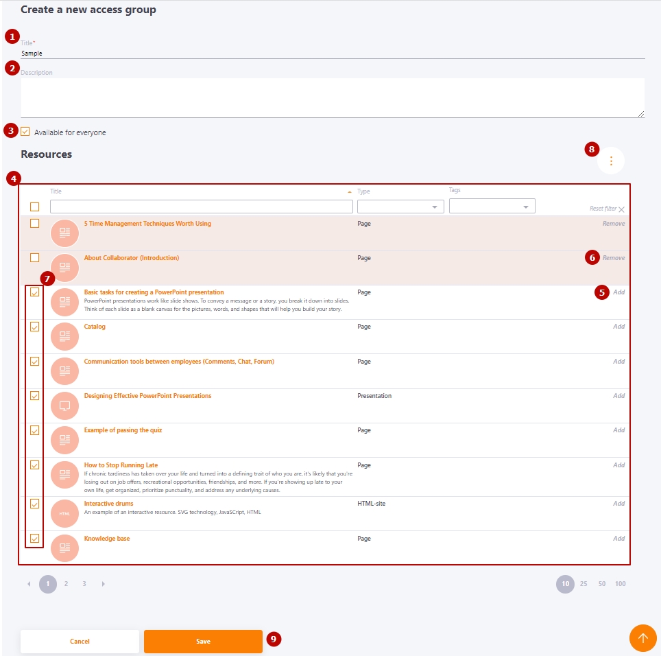 Knowledge Base Management – LMS Collaborator knowledge base.